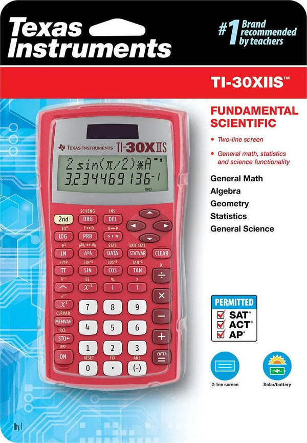 Texas Instruments® TI-30XIIS™ Scientific Calculator - Red