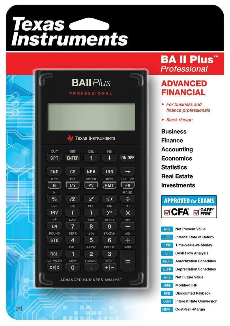 Texas Instruments BA II Plus Professional Financial Calculator