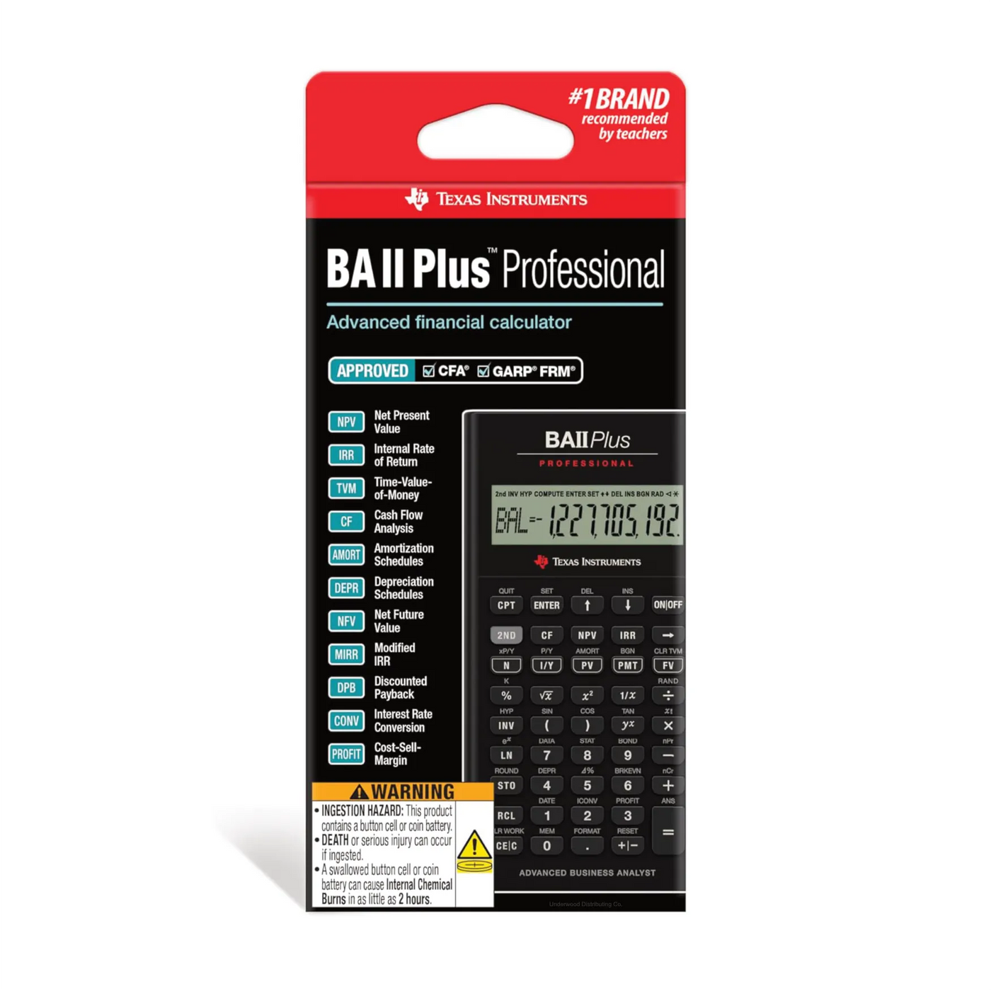 Texas Instruments BA II Plus Professional Financial Calculator