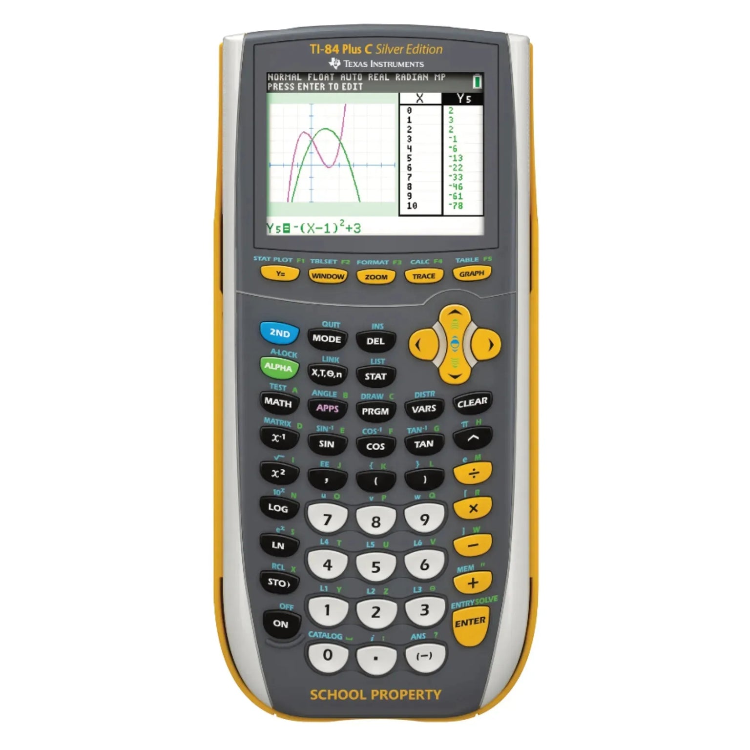 Texas Instruments Yellow Calculators | School Calculators