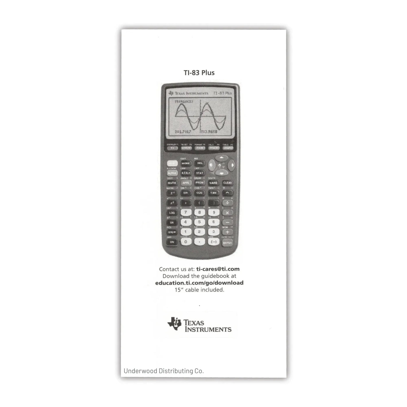 Texas Instruments Graphing Calculator Replacement Quick Reference Guid