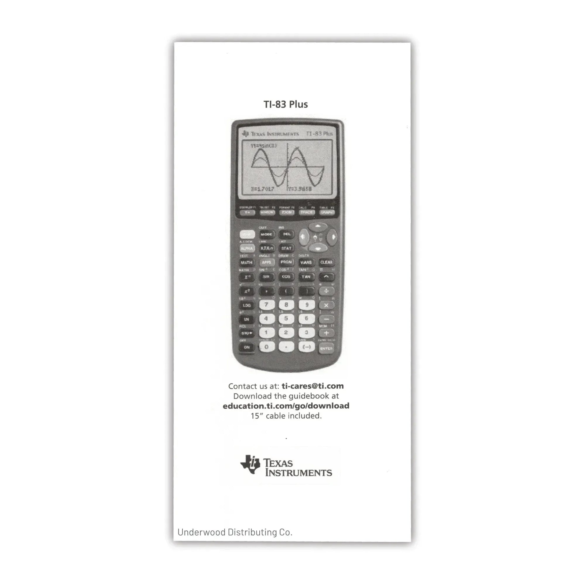 Texas Instruments Graphing Calculator Replacement Quick Reference Guid