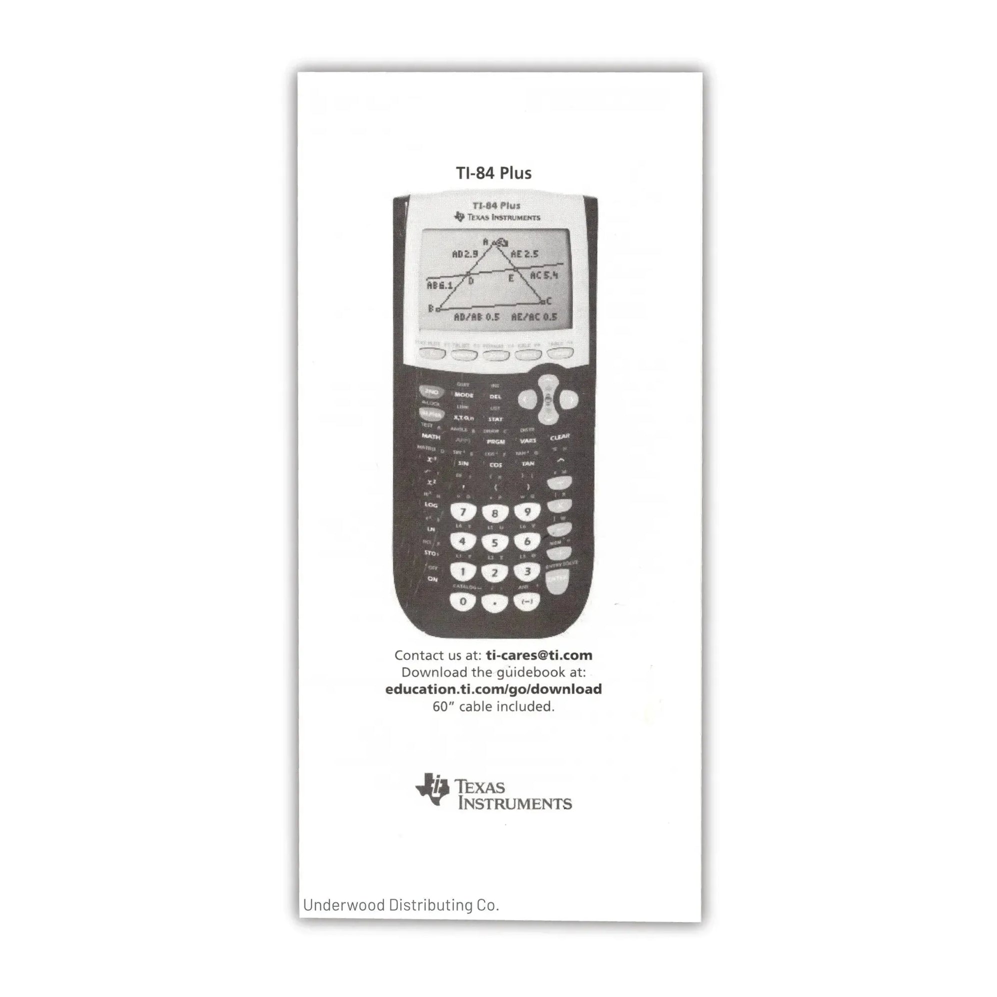 Texas Instruments Graphing Calculator Replacement Quick Reference Guid