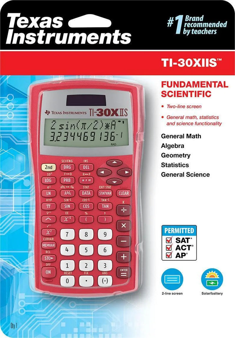 Texas Instruments® TI-30XIIS™ Scientific Calculator - Red — Underwood ...